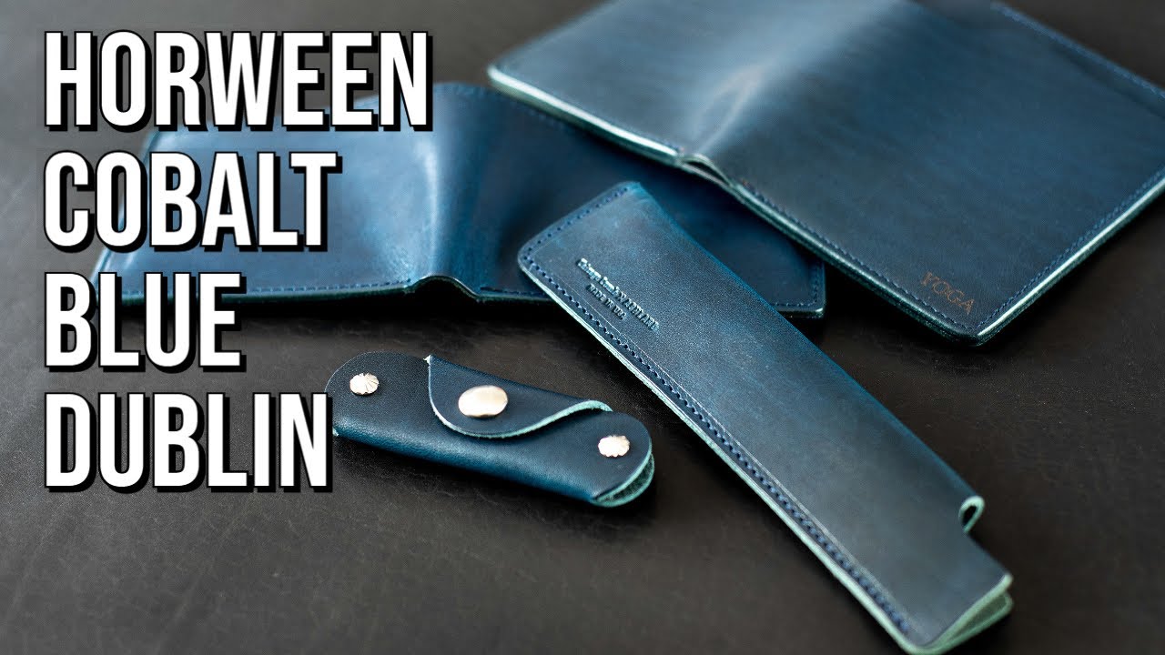 Horween Cobalt Blue Dublin Leather - YouTube