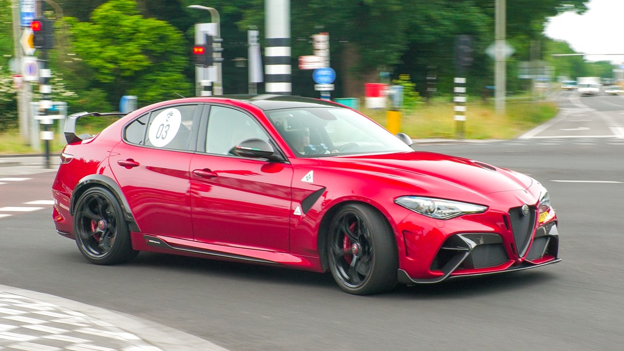 Supercars Accelerating LOUD! SF90 , Giulia GTAm, DBS Superleggera, 992 ...