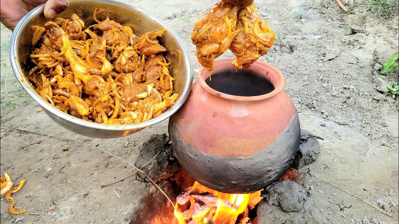 मटका चिकन रेसिपी l village cooking Matka chicken recipe l देखिए गांव ...