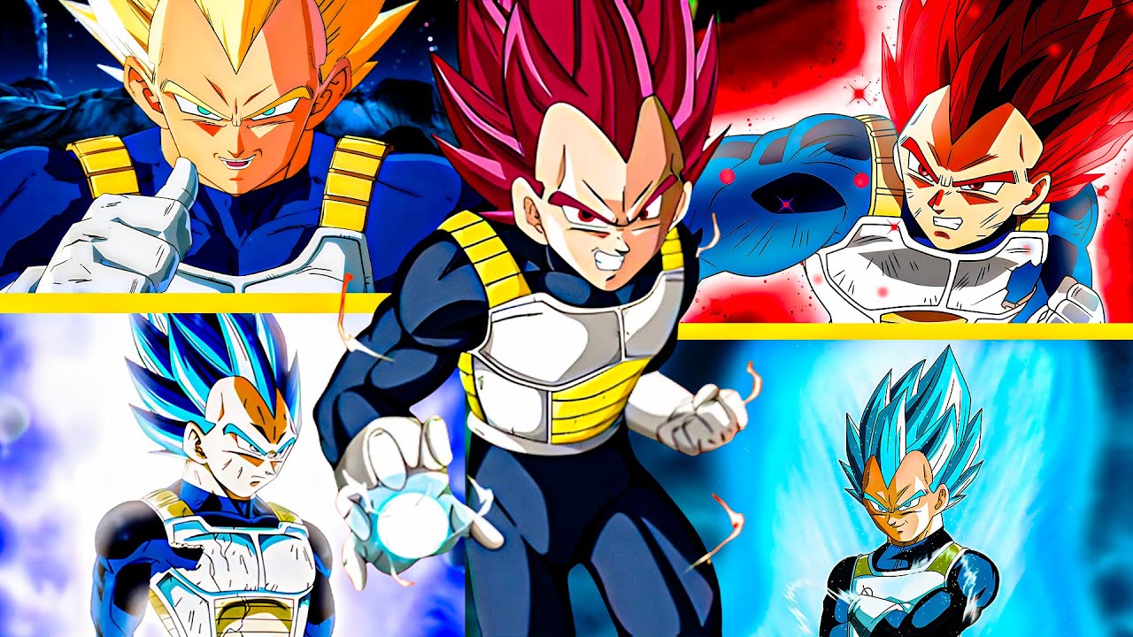 ALL VEGETA TRANSFORMATIONS TO DATE - YouTube