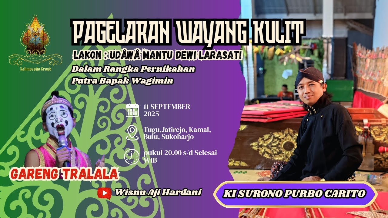 🔴LIVE// PAGELARAN WAYANG KULIT /DALANG:KI. SURONO PURBO CARITO//LAKON ...