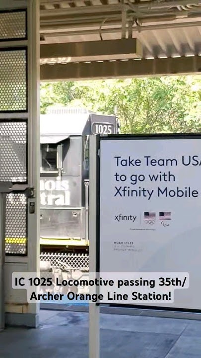 #cta IC 1025 Locomotive passing 35th/Archer Orange Line Station! | 8.14.2024 - YouTube