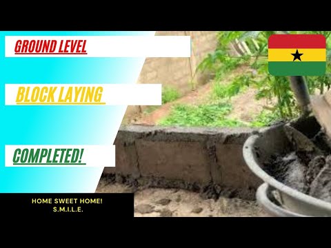 THE HOUSE ON THE HILL//BUILDING IN GHANA🇬🇭 GROUND LEVEL BLOCK LAYING ...