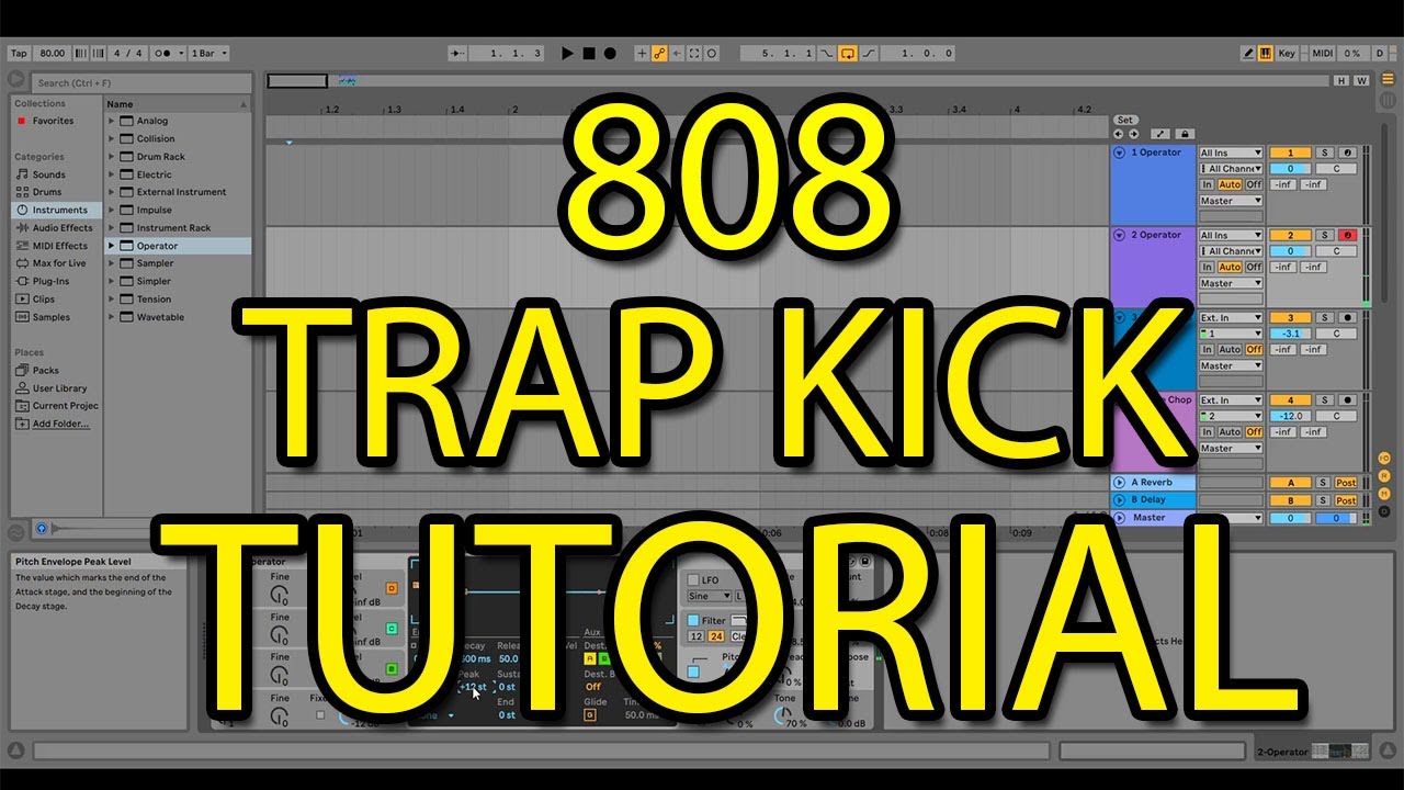 How to make 808 / Trap Kicks in Ableton - YouTube