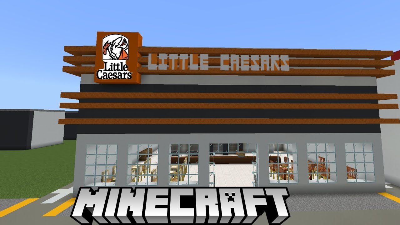 Tour por el little Caesars que construí en mi ciudad de Minecraft - YouTube