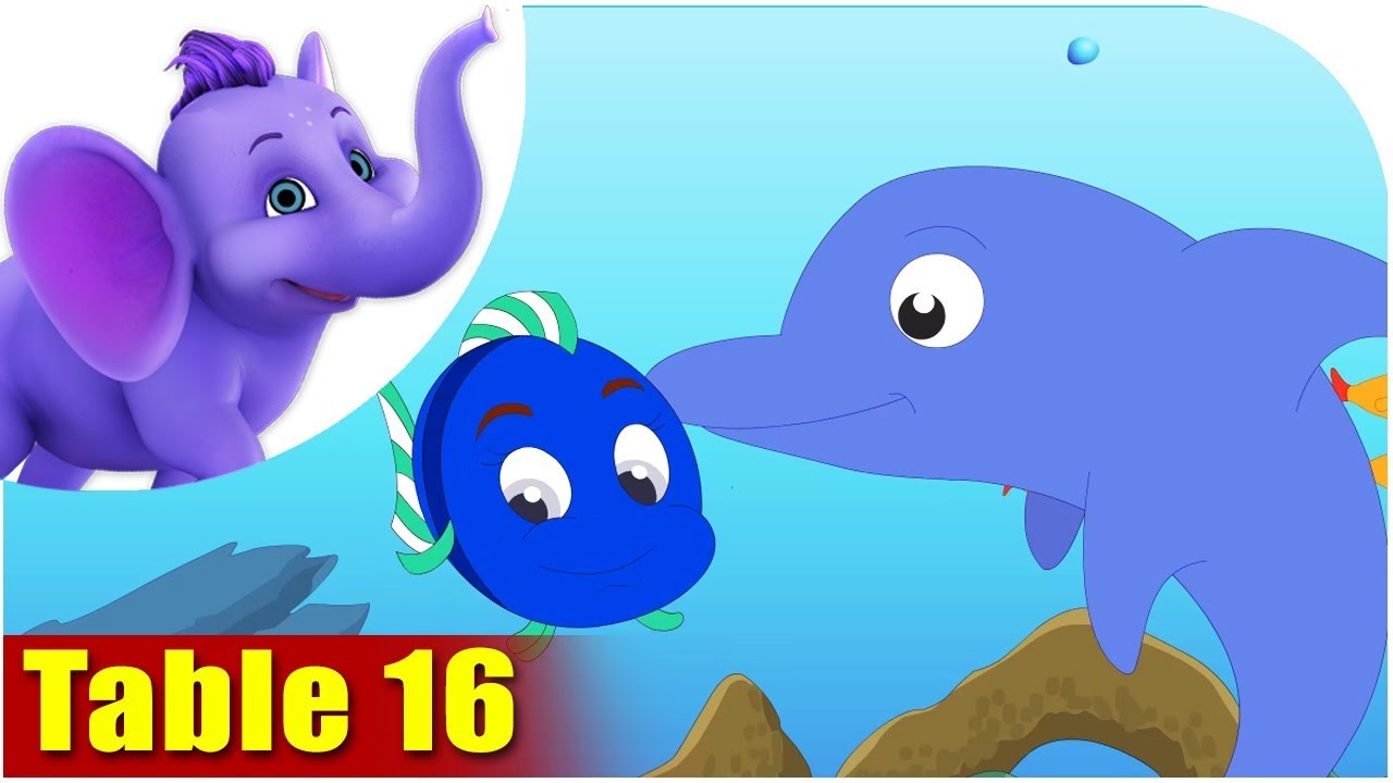 Multiplication Table Rhymes - Table 16 in Ultra HD (4K) - YouTube