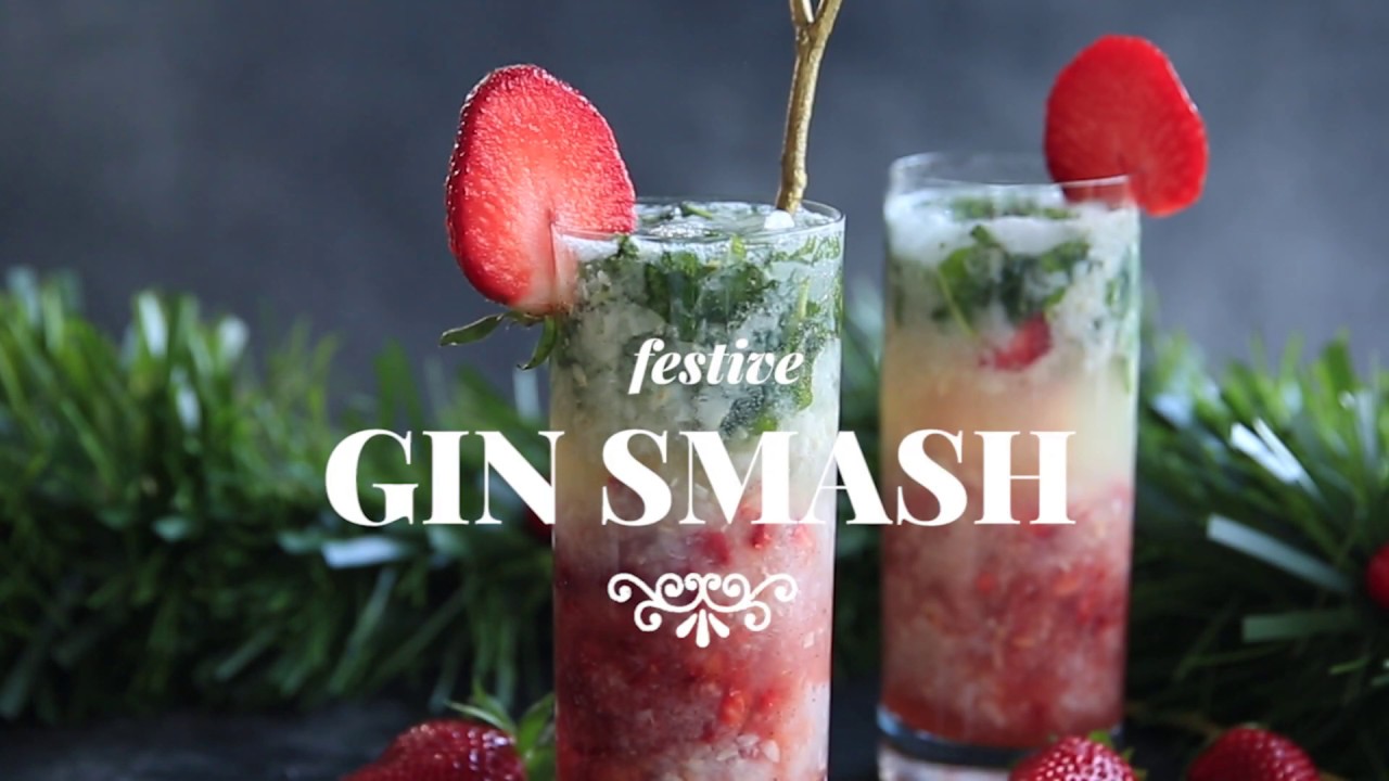 Festive Gin Smash Cocktail - Sodastream - YouTube