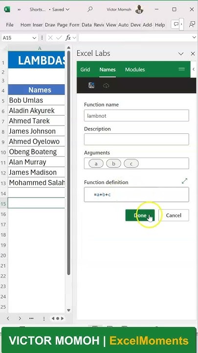 Optional Arguments in Excel Lambda #shorts - YouTube