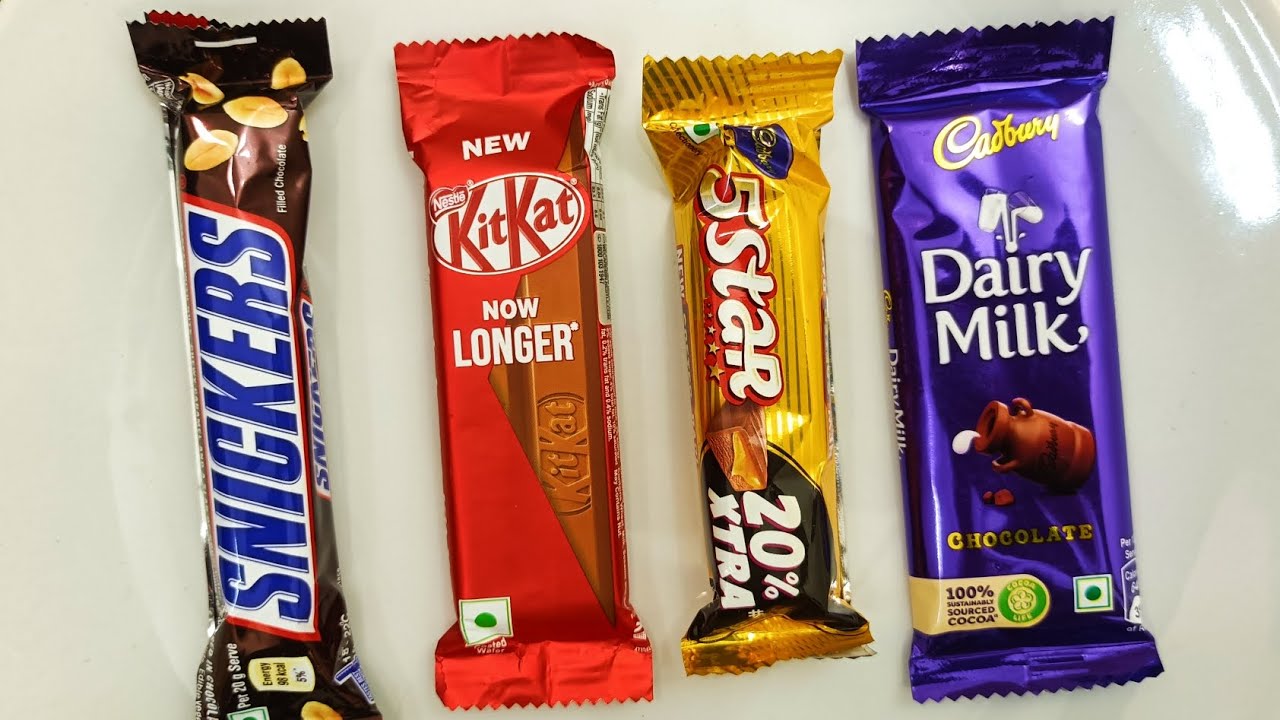 Cadbury vs Snickers vs KitKat vs 5star vs dairymilk | chocolate video ...