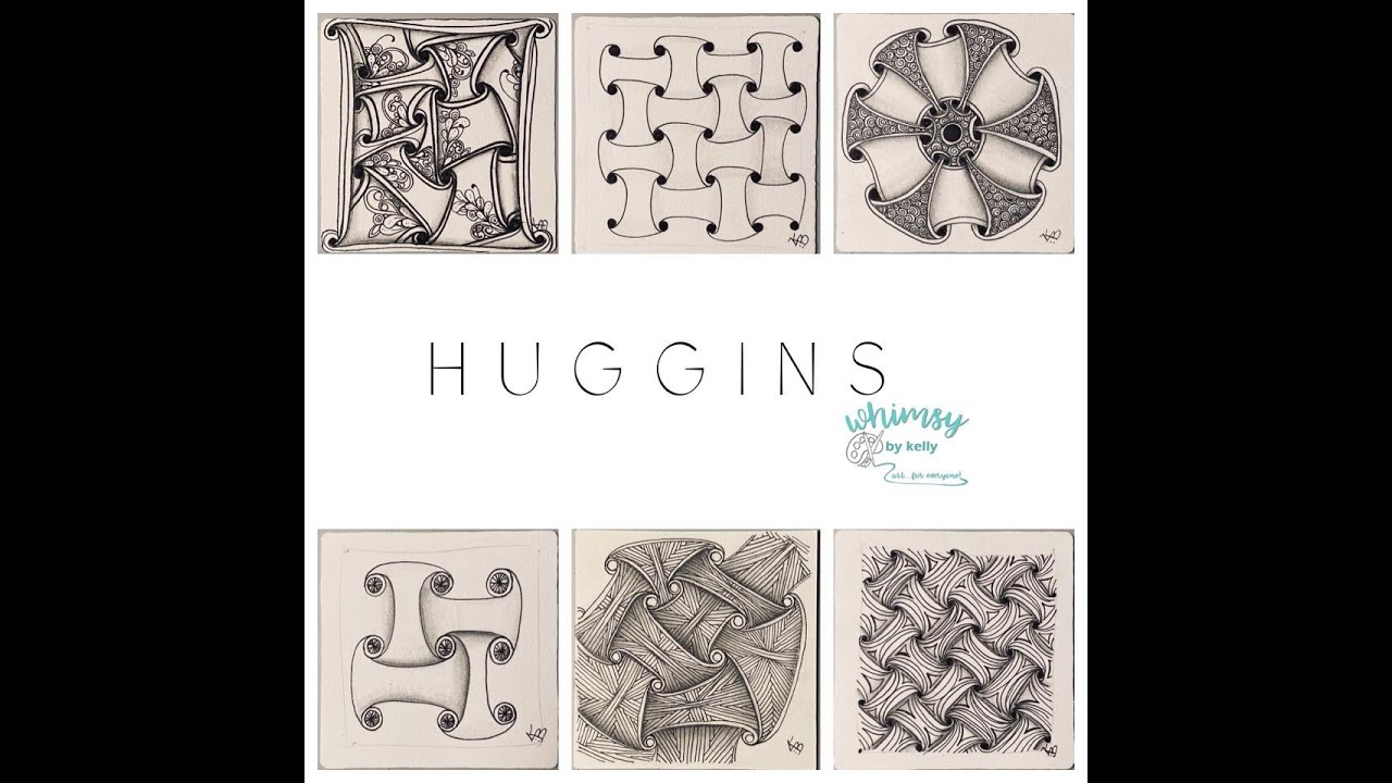 Huggins (Zentangle® Pattern) drawn by Kelly Barone, CZT - YouTube