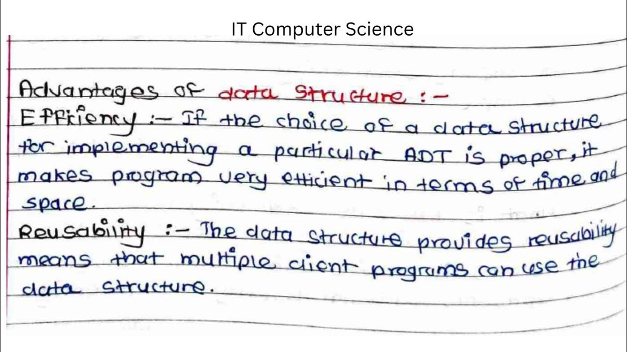 advantages of data structure handwritten notes | DSA handwritten notes ...