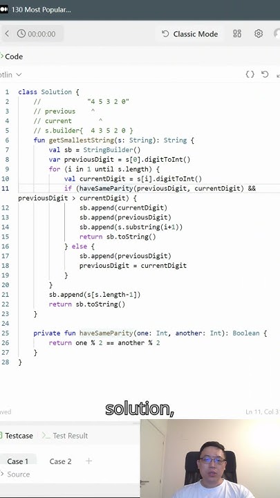 Lexicographically smallest string after a swap | #leetcode contest 406 ...