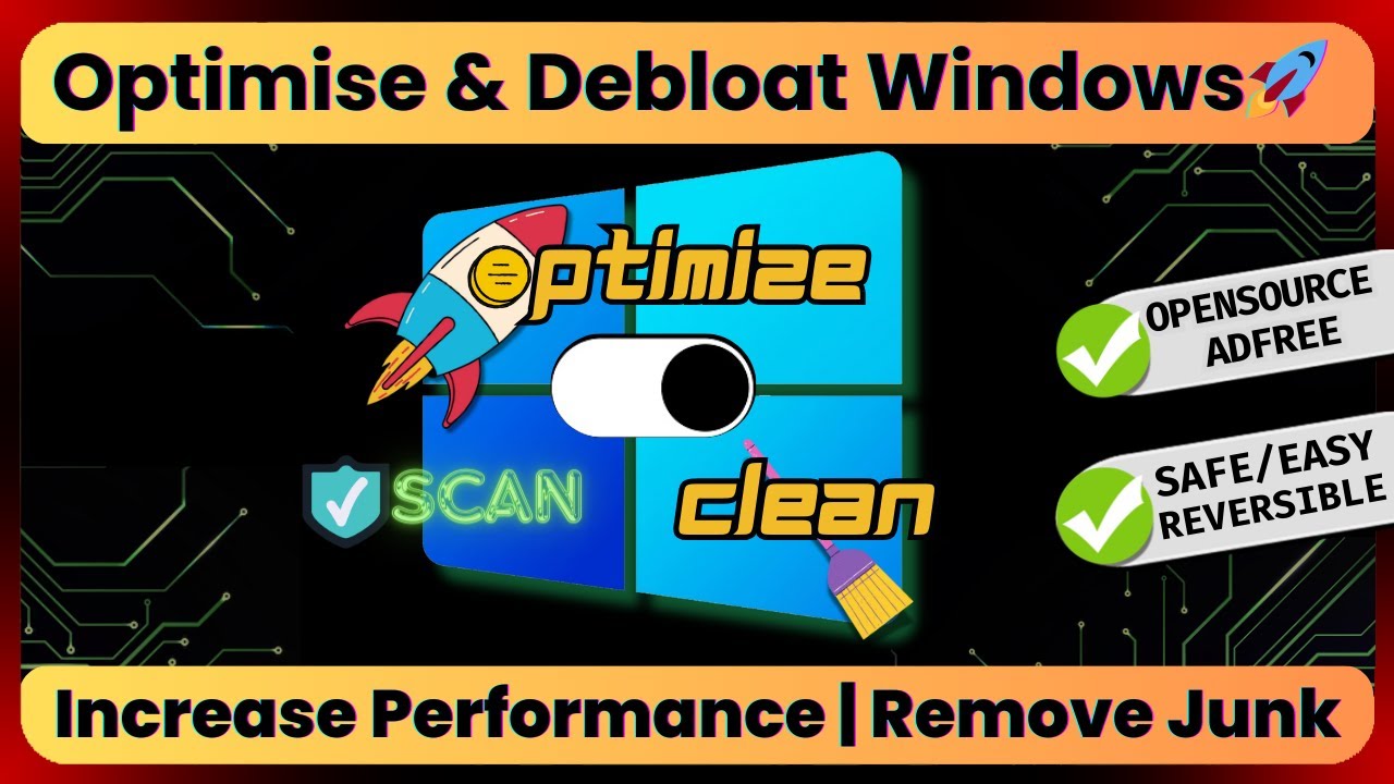 🚀Optimise Windows for Performance | Remove Inbuilt Apps | Scan ...