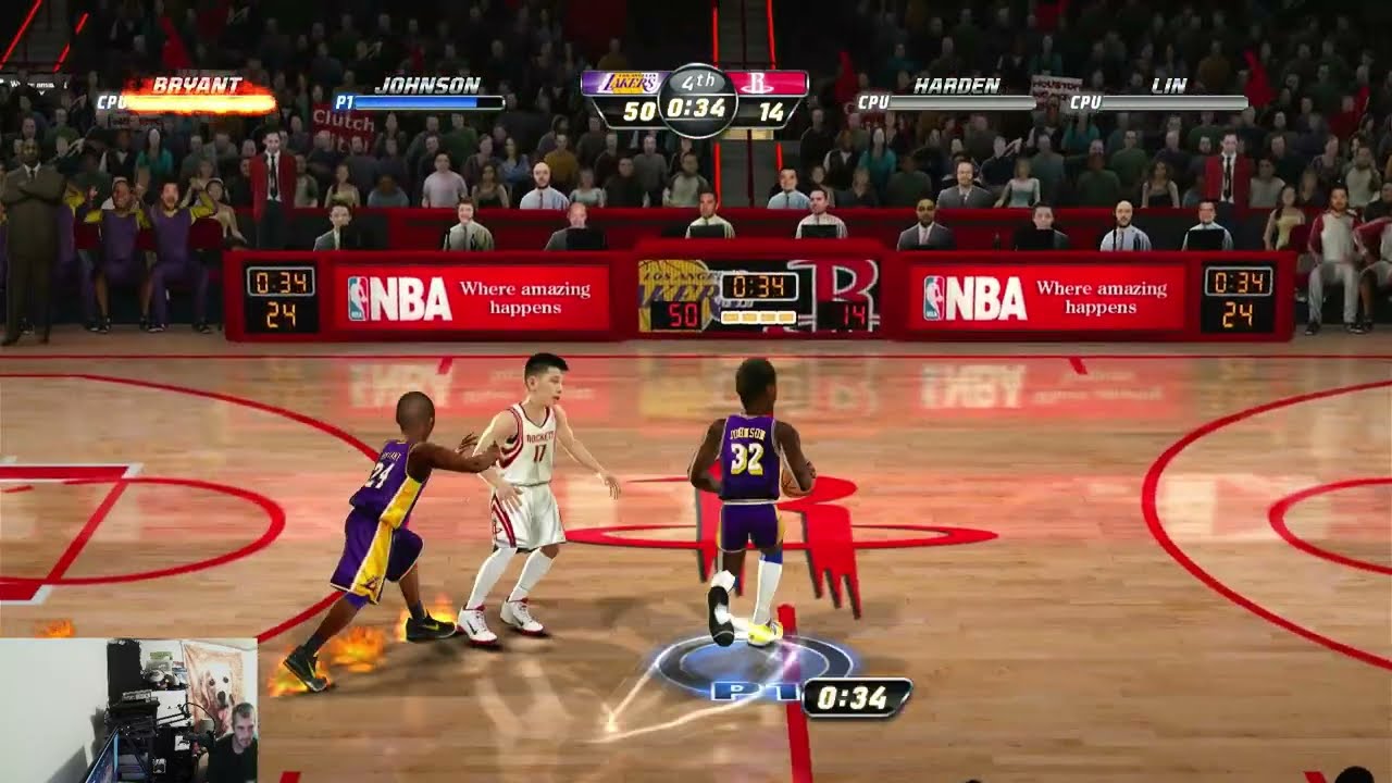 NBA JAM ON FIRE EDITION Lakers vs Rockets on XBOX360 played on SERIES X ...
