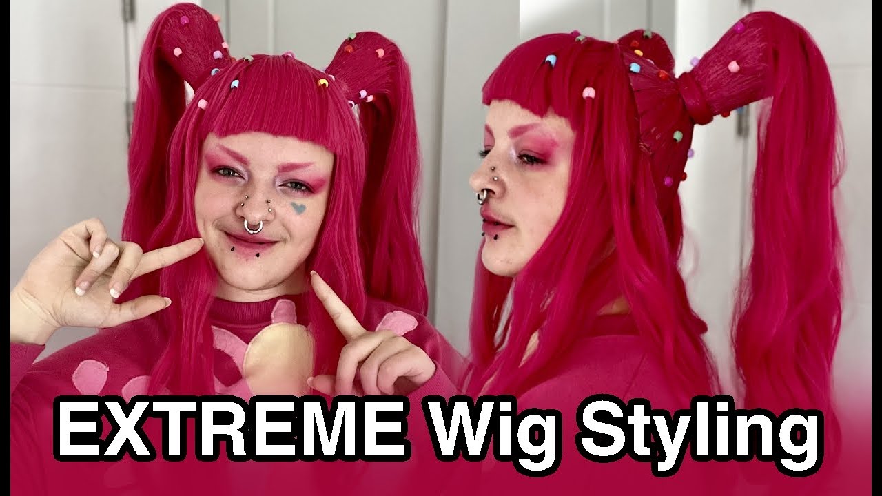 Styling My FIRST Twintail COSPLAY WIG - YouTube