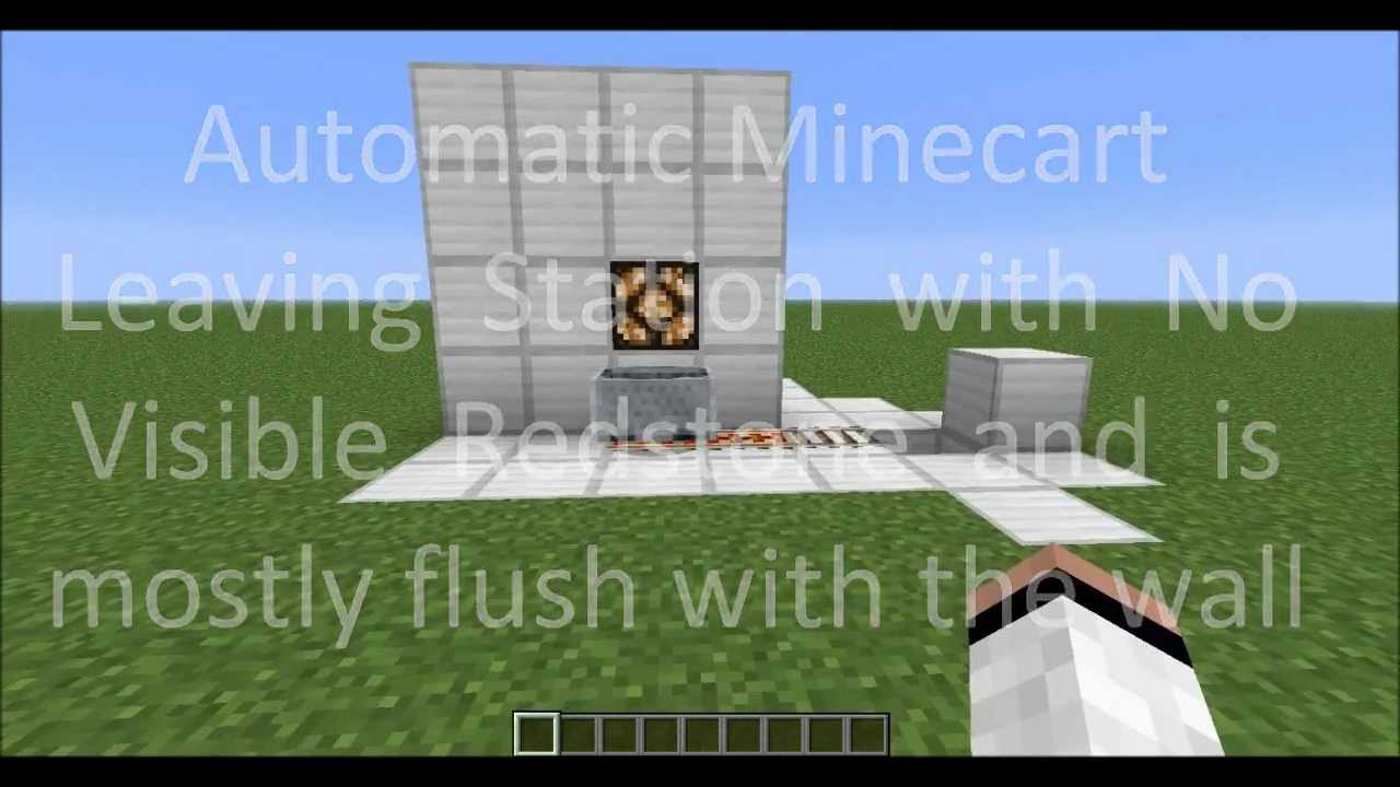 Auto Minecart Station, Smallest? - Minecraft Tutorial - YouTube