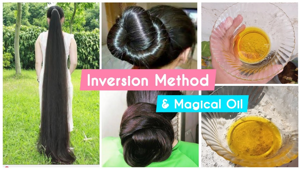 (MASSIVE) Hair Growth with Inversion Method & Hair Oil - YouTube