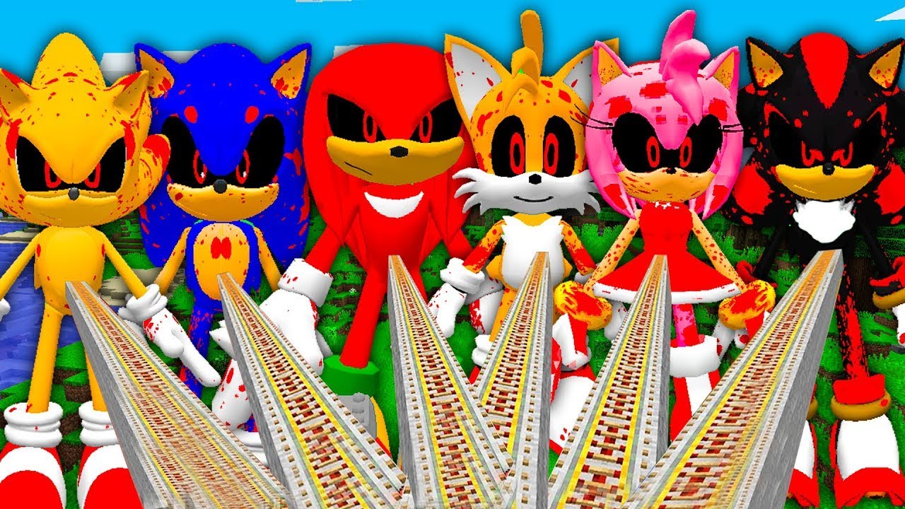 I Found new SECRET TUNNELS of SCARY SONIC KNUCKLES SUPER SONIC AMY ROSE ...