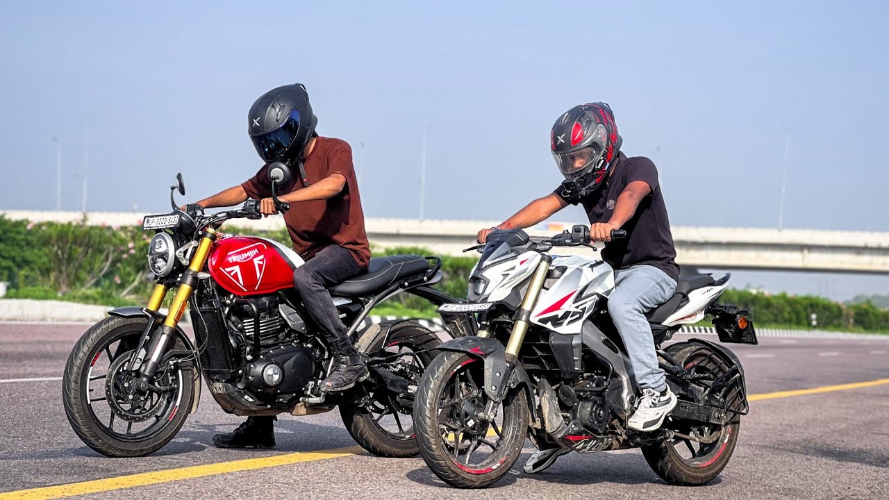 2025 TRIUMPH SPEED 400 NEW CLOUR..VS.. BAJAJ PULSAR NS400Z !! DRAG RACE ...
