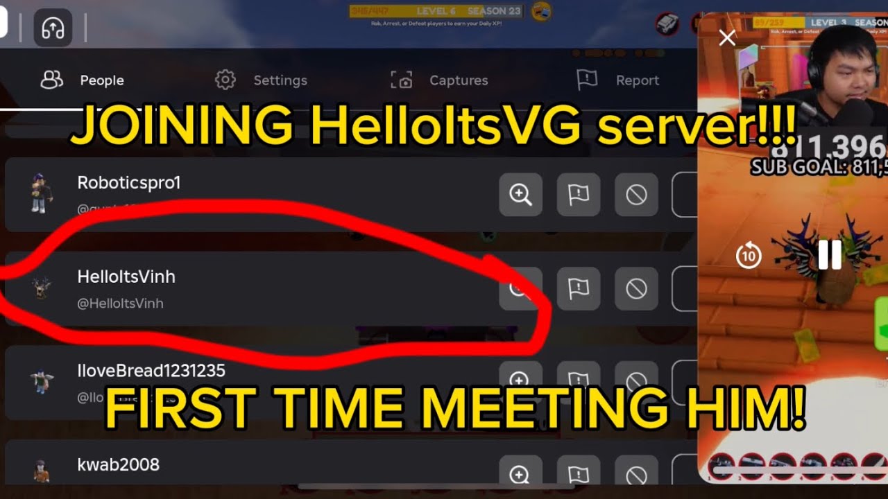 PLAYING WITH HelloItsVG!!!! I join in his server while he’s on live and ...