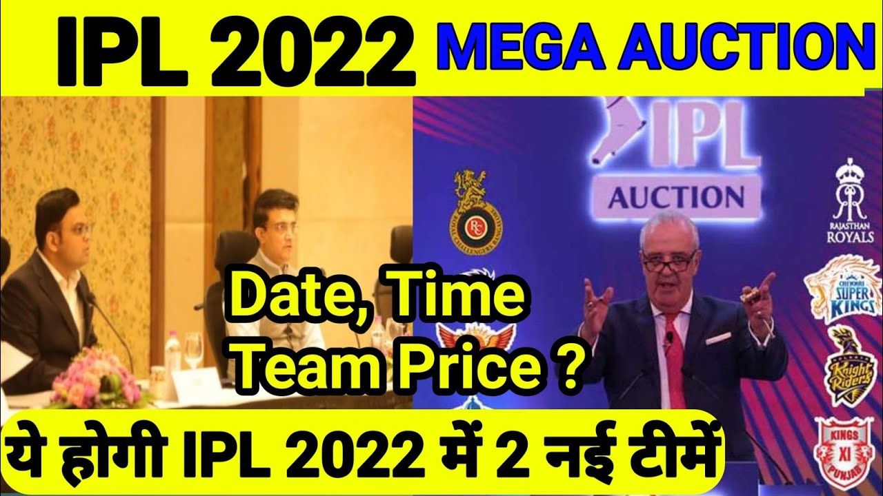 IPL 2022 Mega Auction : 10 Teams Name & Price || Auction Date, Time ...