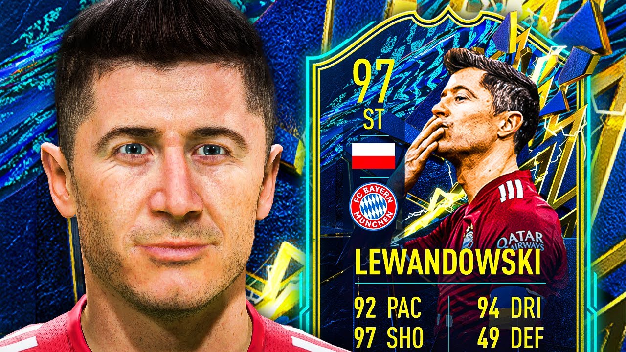 5⭐ WEAK FOOT! 😍 97 TOTS Lewandowski Player Review - FIFA 22 Ultimate ...