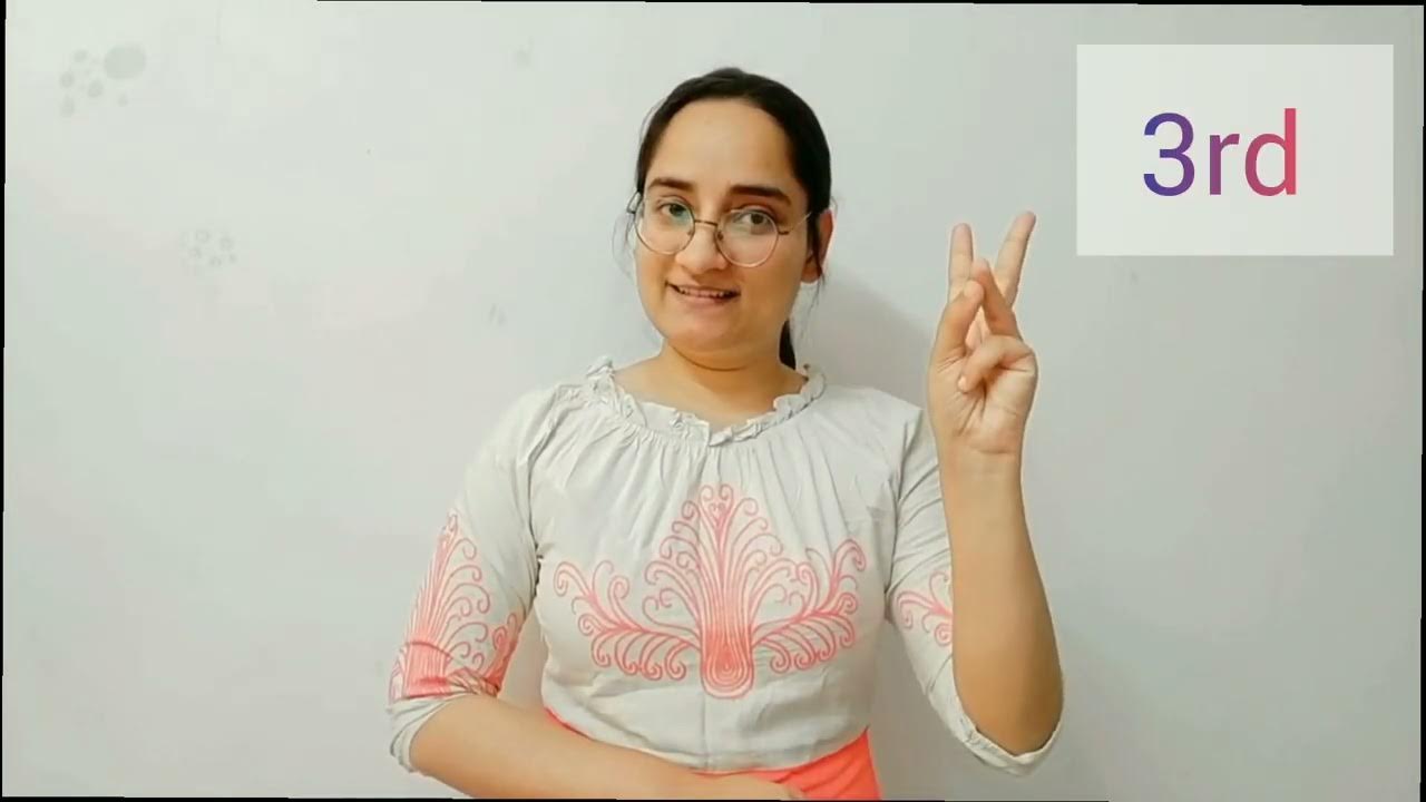 learn Indian sign language ordinal number with interptex - YouTube