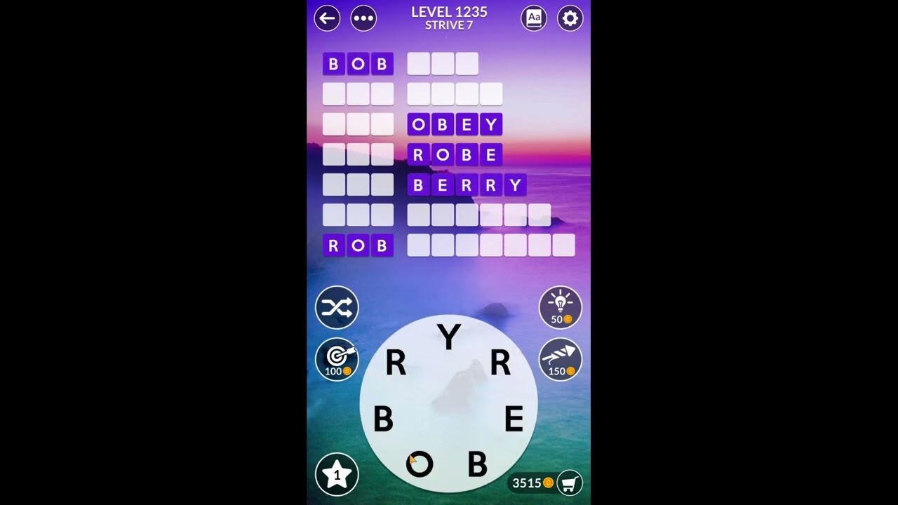 Wordscapes Uncrossed Level 1235 Answers - YouTube