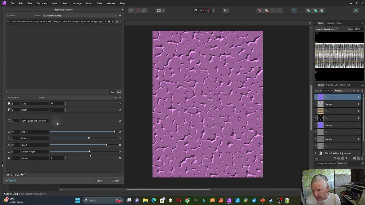 Create Bump Maps Using Affinity Photo's Procedural Texture Filter - YouTube