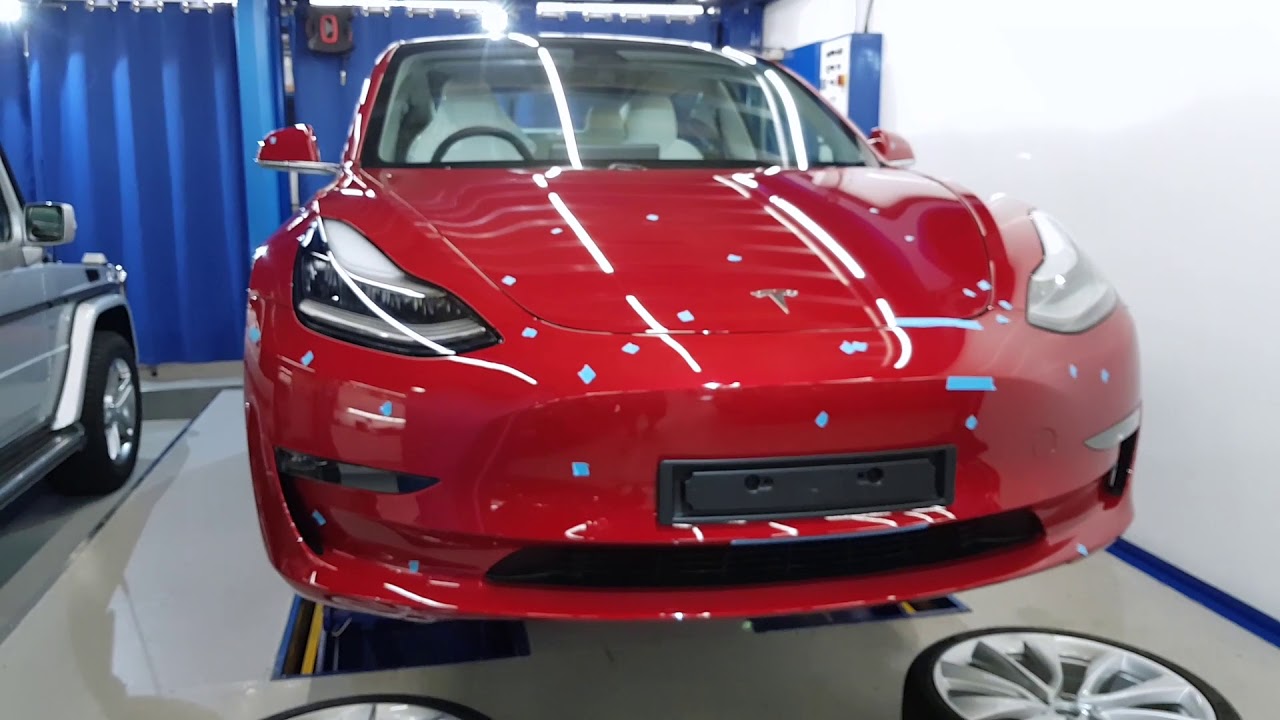 Tesla Model 3 - new car inspection before detailing and Gtechniq ...
