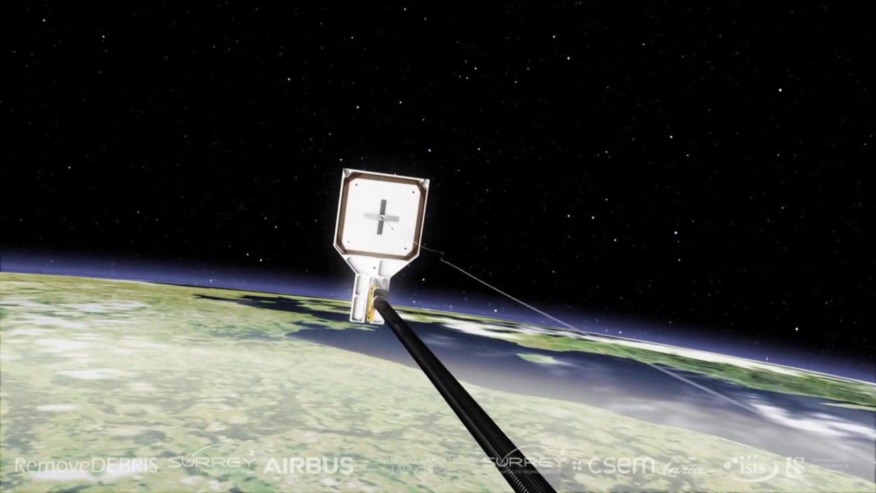 RemoveDEBRIS Mission - Successfully Harpoons Space Junk - YouTube