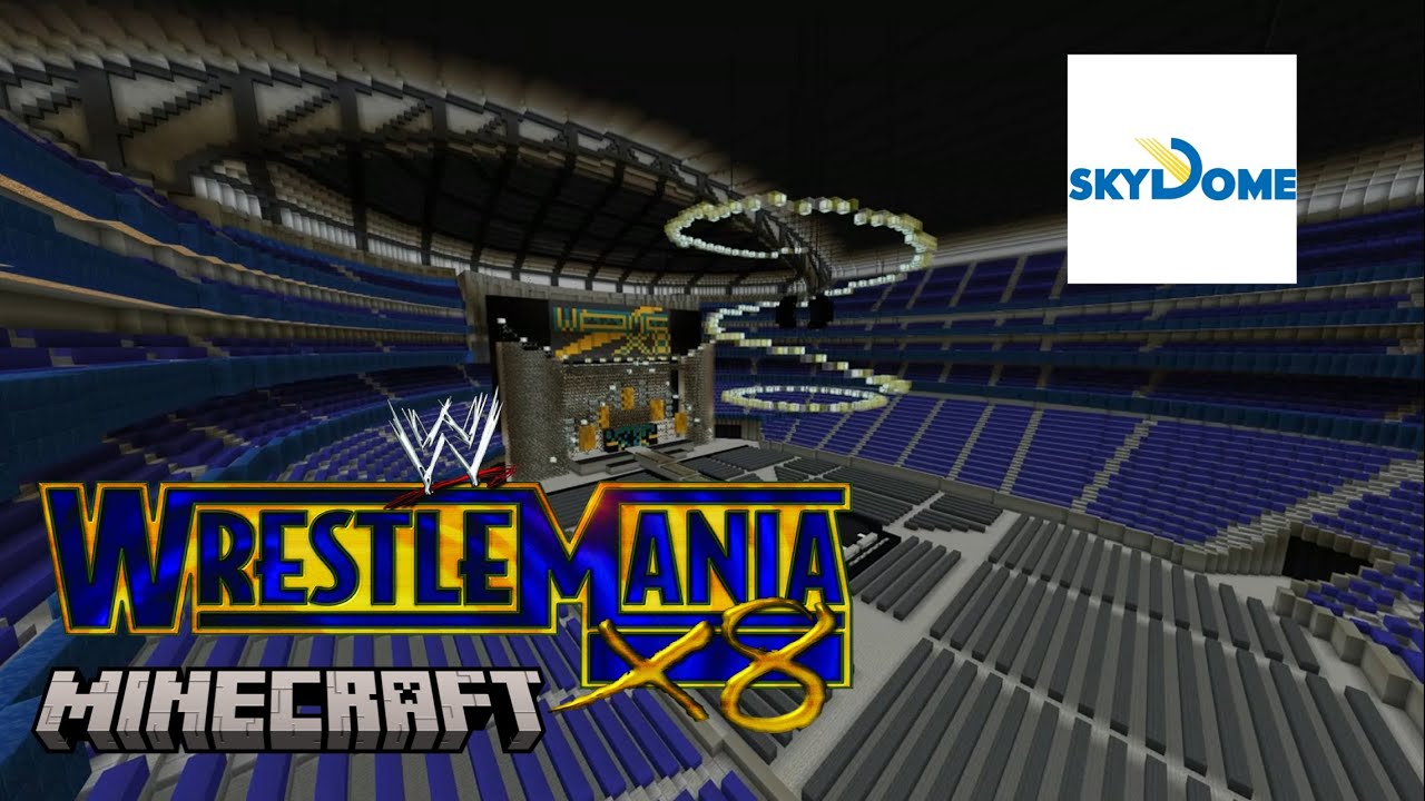 Wwe WrestleMania X8 (18) Minecraft arena (Toronto SkyDome/Rogers Centre ...