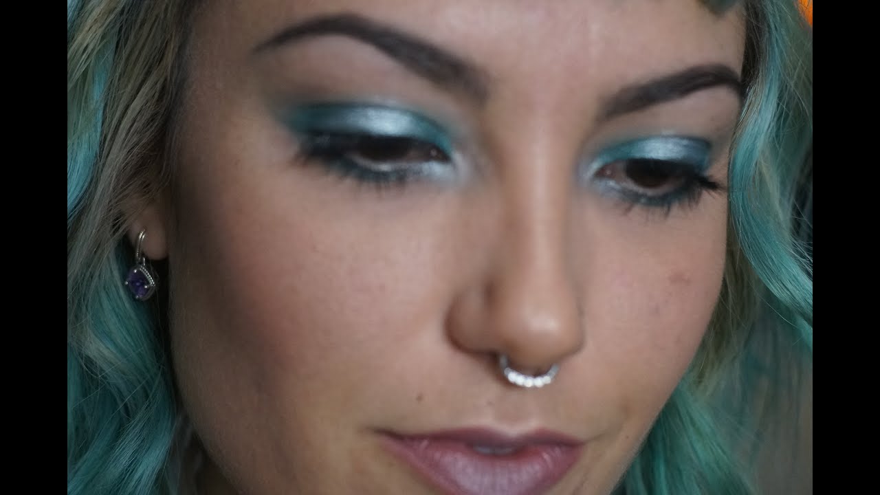 Teal and Silver Makeup Tutorial - YouTube