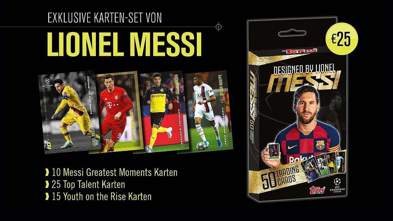 TOPPS LIONEL MESSI 2020 TRADING CARD SET - YouTube