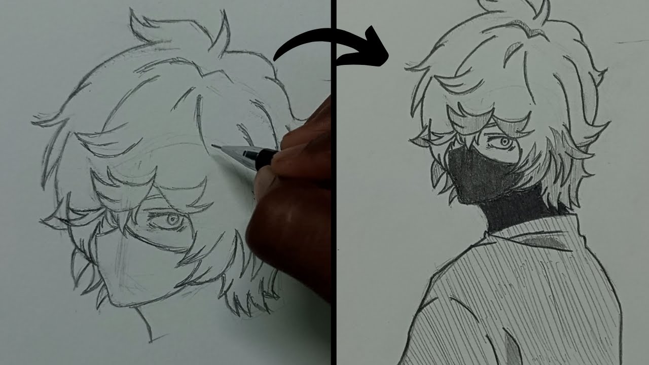 How to draw Gabimaru from Hell's Paradise | Easy pencil drawing | Step ...