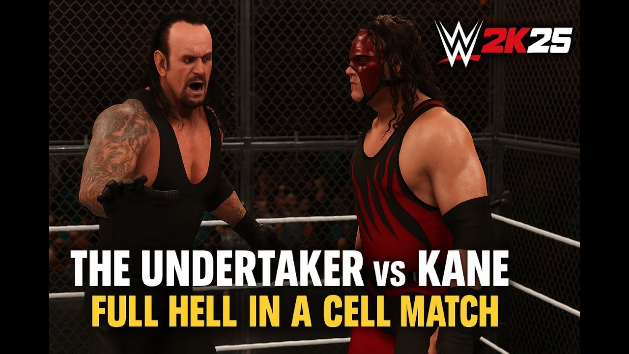 WWE 2K25: The Undertaker vs Kane – Full Hell in a Cell Match 🔥💀 ...