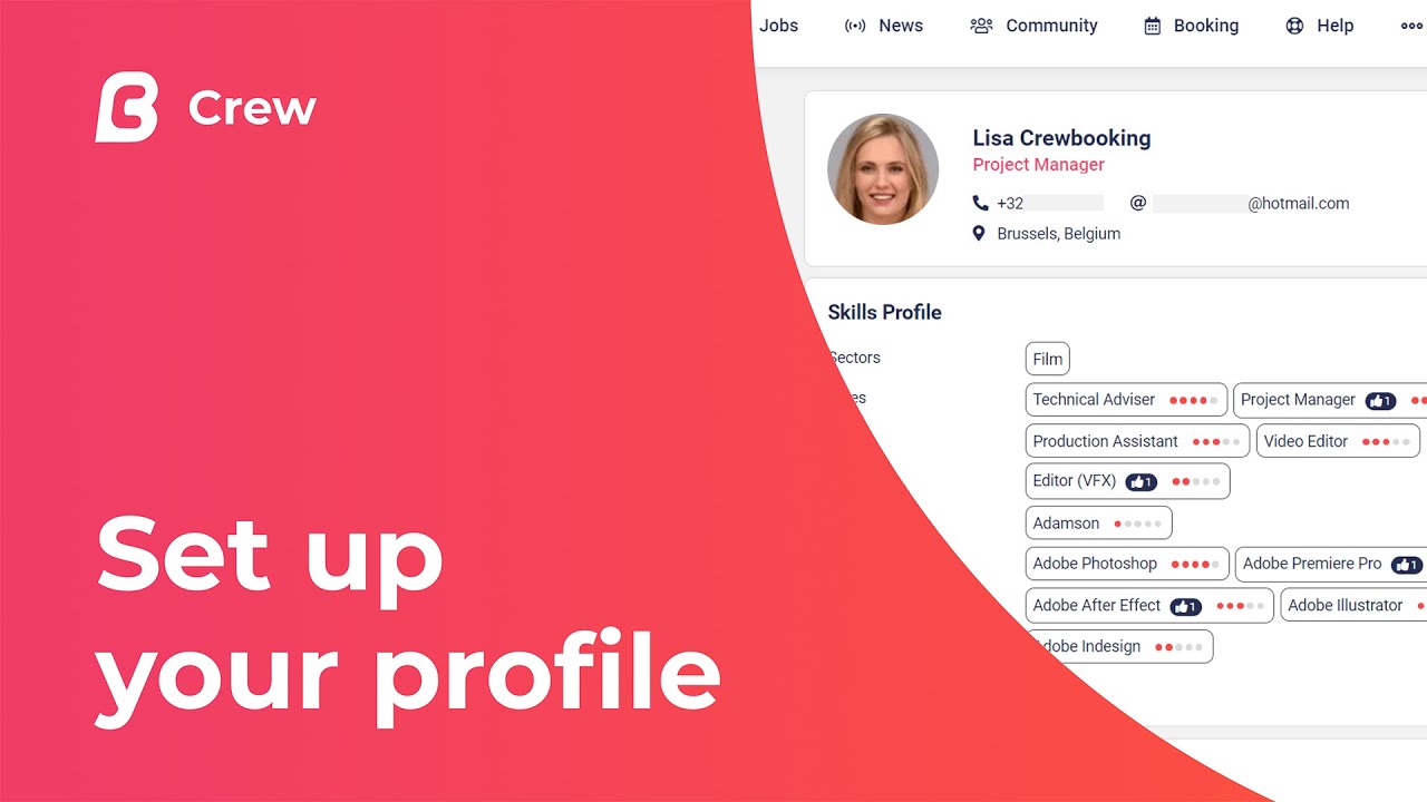 Crewbooking - How to set up your Profile - YouTube