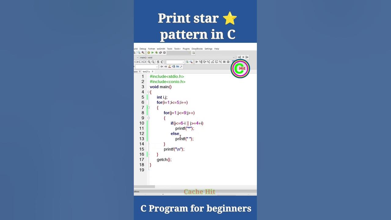 Print Star Pattern In C Programming C Programming C Starpattern Ytshort Programming