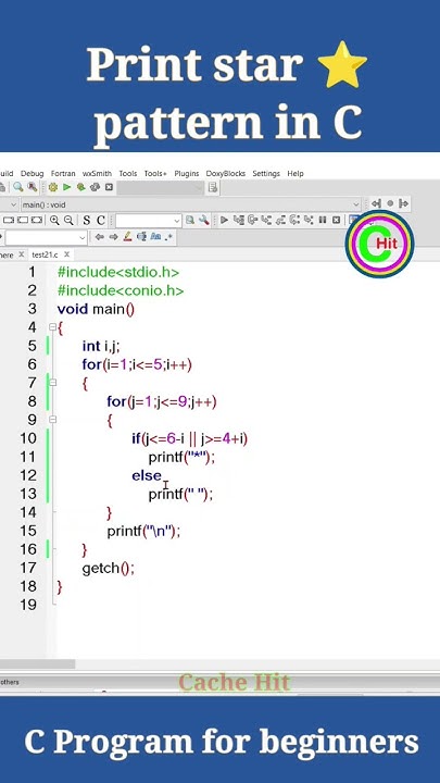 Print Star Pattern In C Programming C Programming C Starpattern Ytshort Programming