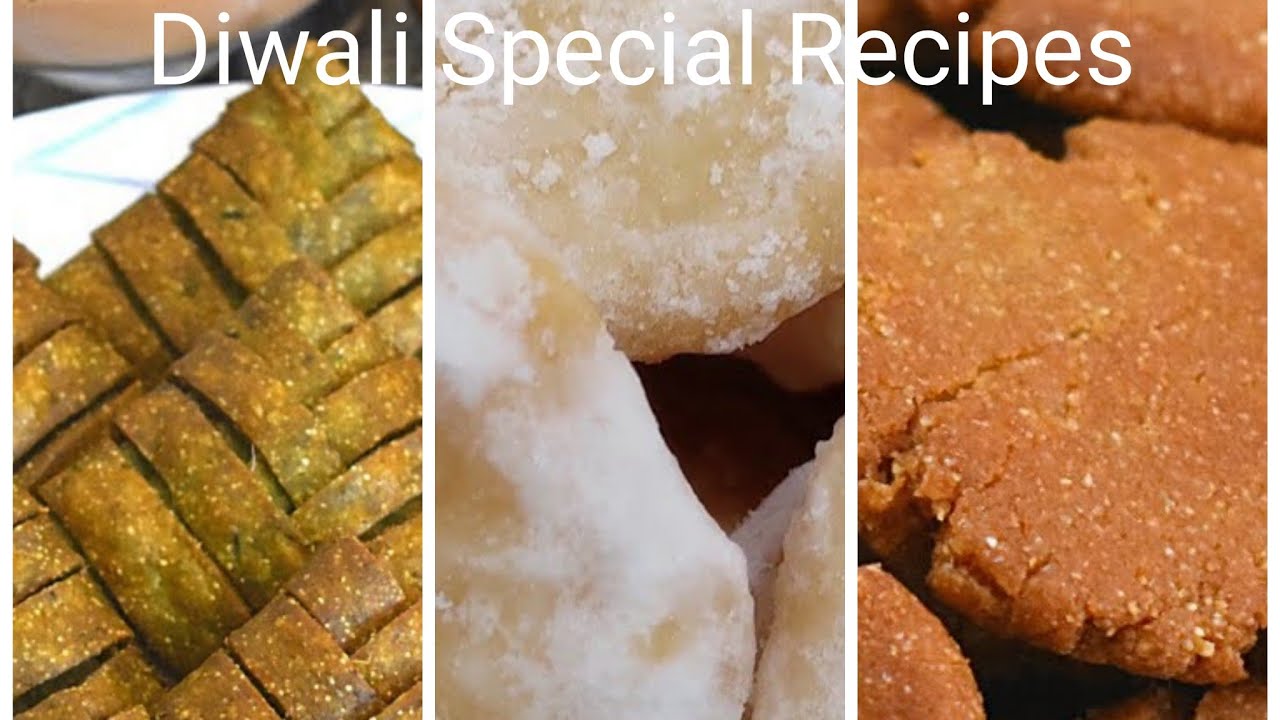 Diwali Special Recipe |3 Types of Mathri |Palak ki mathri |Meethi ...