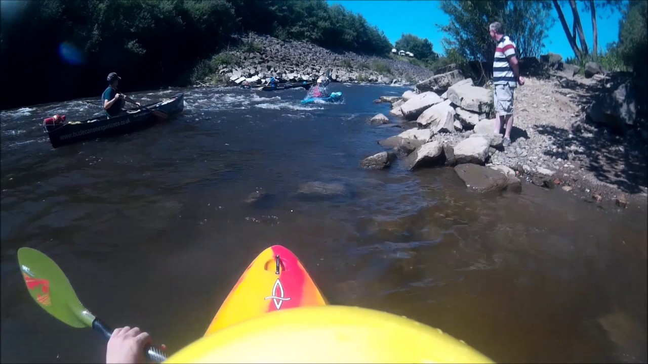 Jackfield Rapids Ironbridge kayaking - YouTube