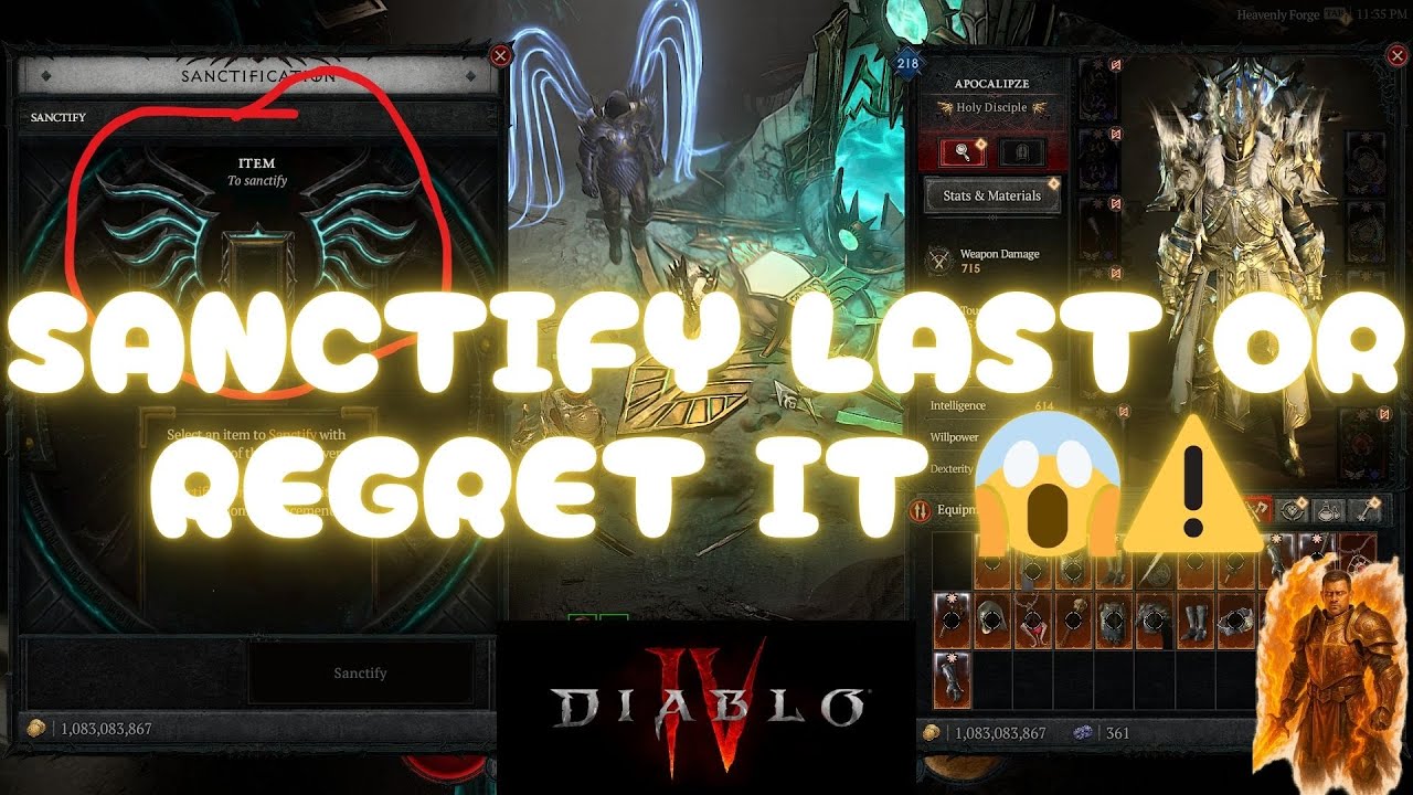 STOP BRICKING GEAR 🚨 The CORRECT Sanctify Order in Diablo 4 (6 Steps ...