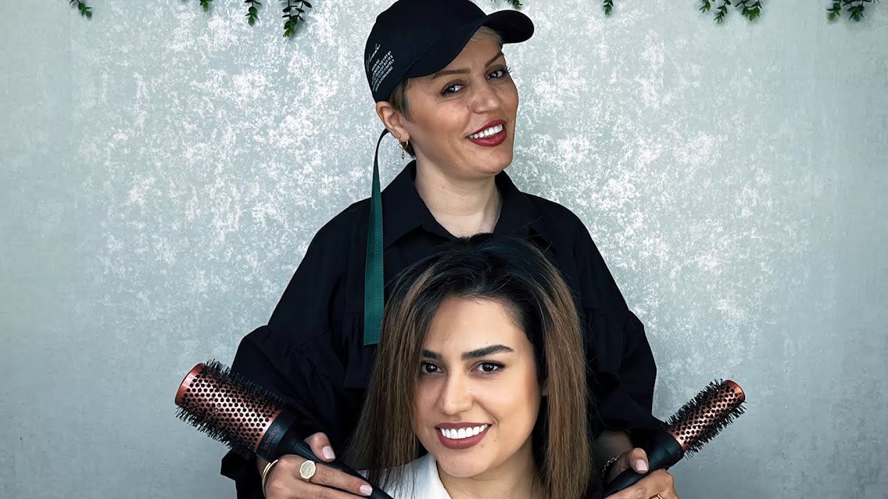 آموزش براشینگ موهای فر | curlyhair brashing - YouTube
