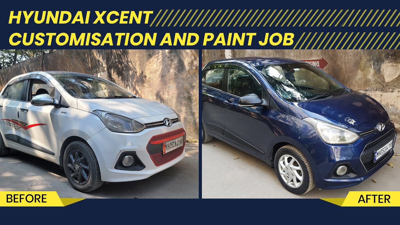 Hyundai Xcent Customisation and Paint Job | Autorounders - YouTube