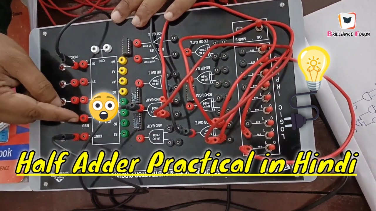 Half Adder Practical | Realization of Half Adder Circuit | Best Video on Half Adder - YouTube