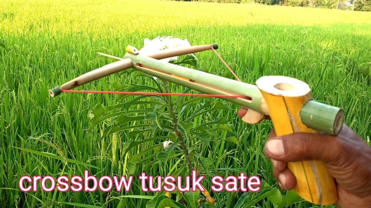 how to make simple bamboo crossbow gun at home @Opakreatif#diy #bamboo ...