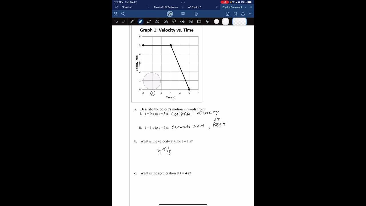 On Level Physics - Velocity - time graphs - YouTube
