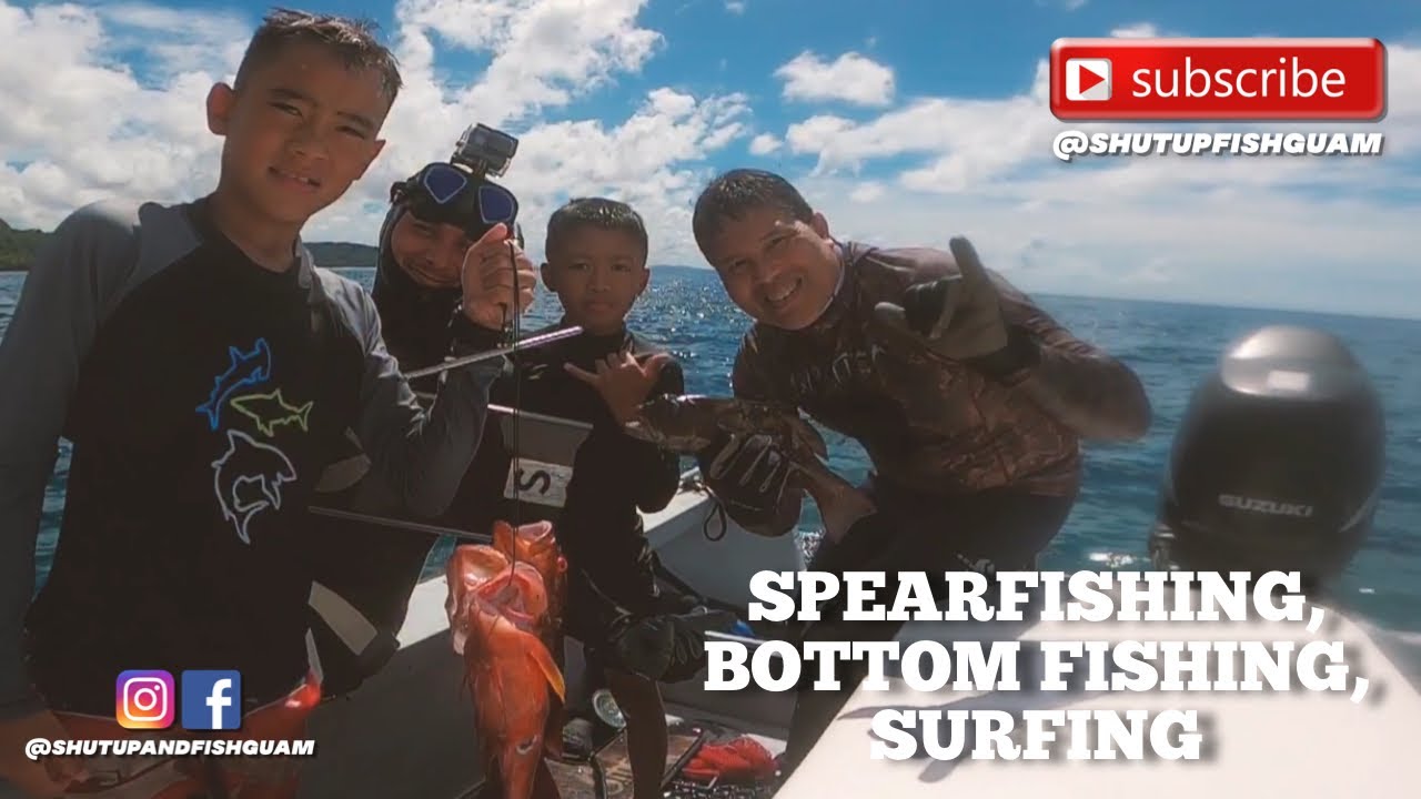 GUAM boys SPEARFISHING + SURFING {Shut up & FISH GUAM} - YouTube