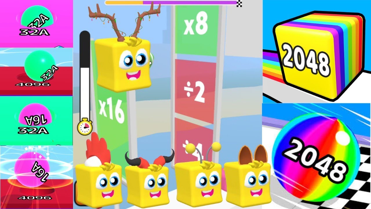 Happy Cubes 2048 vs Ball Run 2048 #ballgamezone #cutiepie22yt # ...