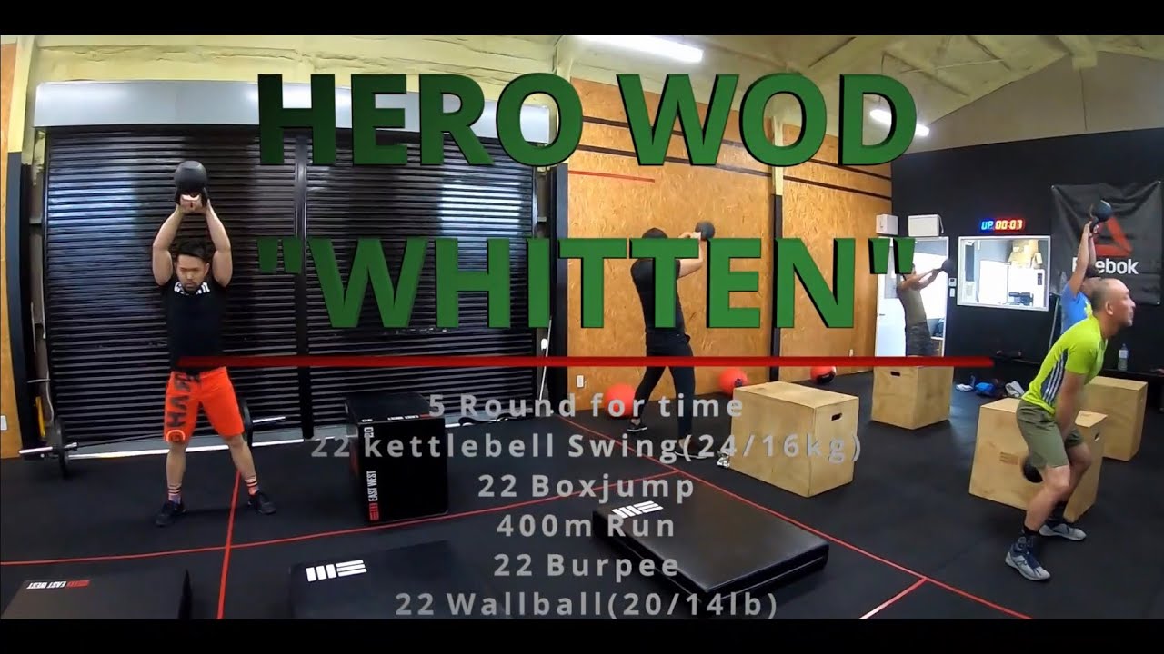 【HERO WOD WHITTEN】クロスフィットワークアウトをご覧下さい。 - YouTube